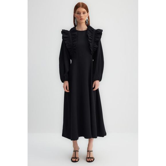 Trendyol | Dresses | Nwt Trendyol Evening Dress Black Aline | Poshmark